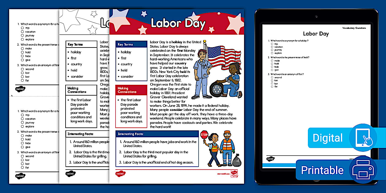 Labor Day Printable | Labor Day Resource | Twinkl USA