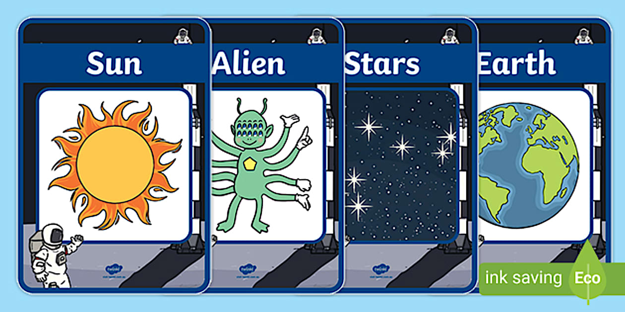 Space A4 Display Posters (teacher made) - Twinkl