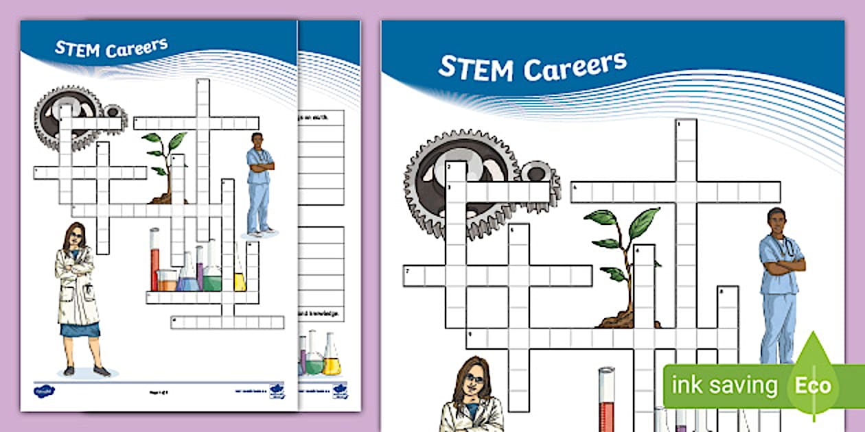 STEM Careers Crossword (teacher made) - Twinkl
