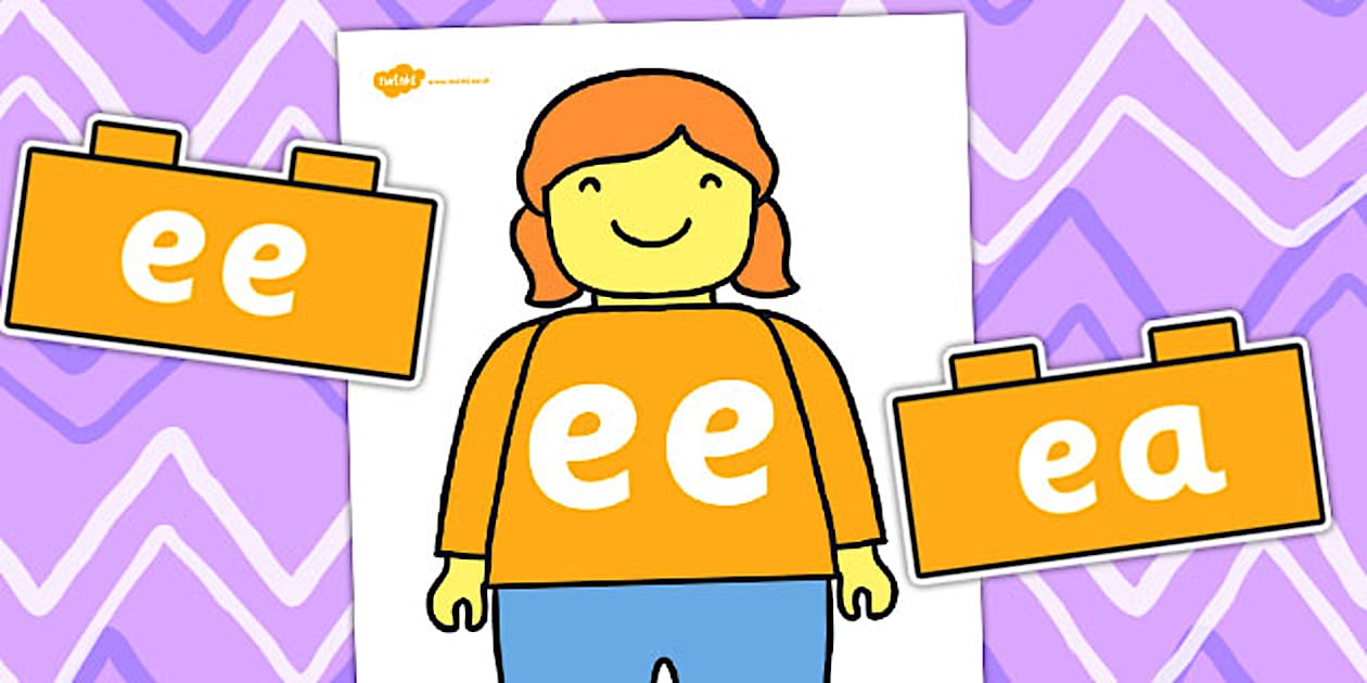 Lego Man ee Sound Family Cut Outs (teacher made) - Twinkl