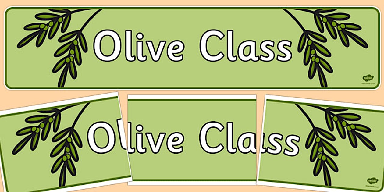 Editable Olive Class Display Banner (teacher made) - Twinkl
