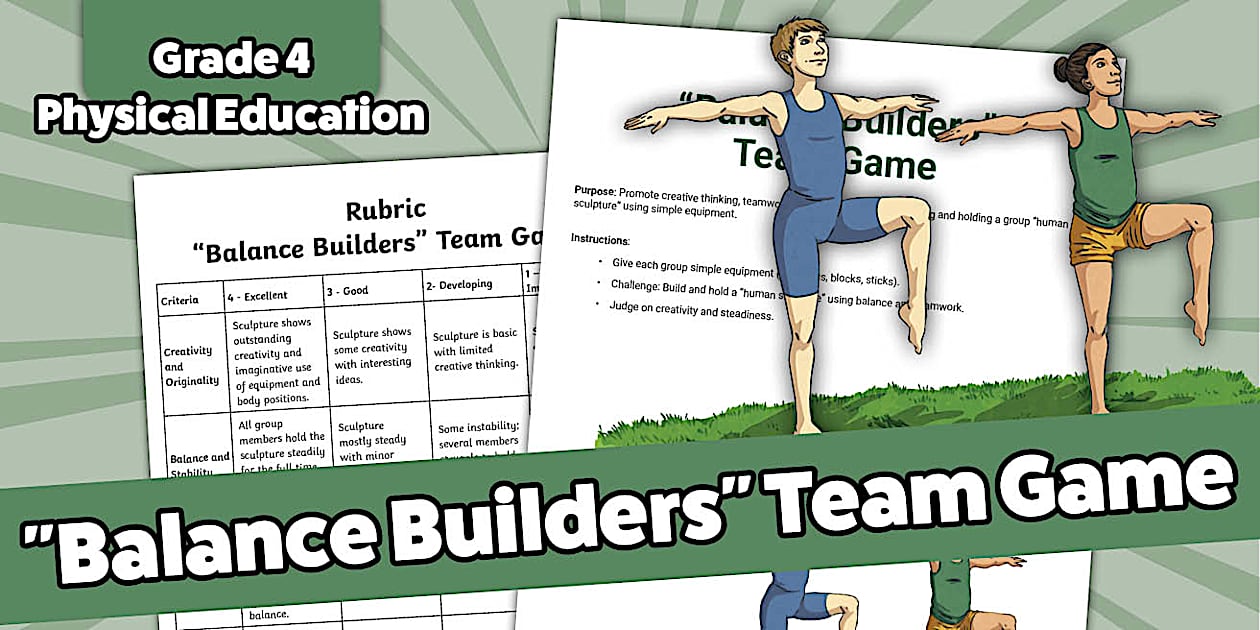 Gr4 PE-Balance Builder Team Game - Instruction Sheet
