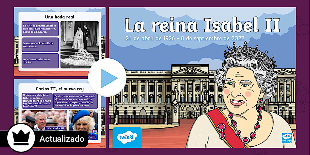 PowerPoint: Recordando a la reina Isabel II - Twinkl