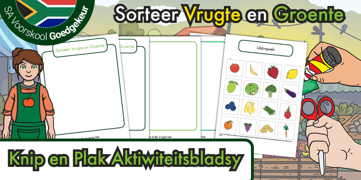 Voorskool - Bak-en-Brou - Sorteer Vrugte en Groente