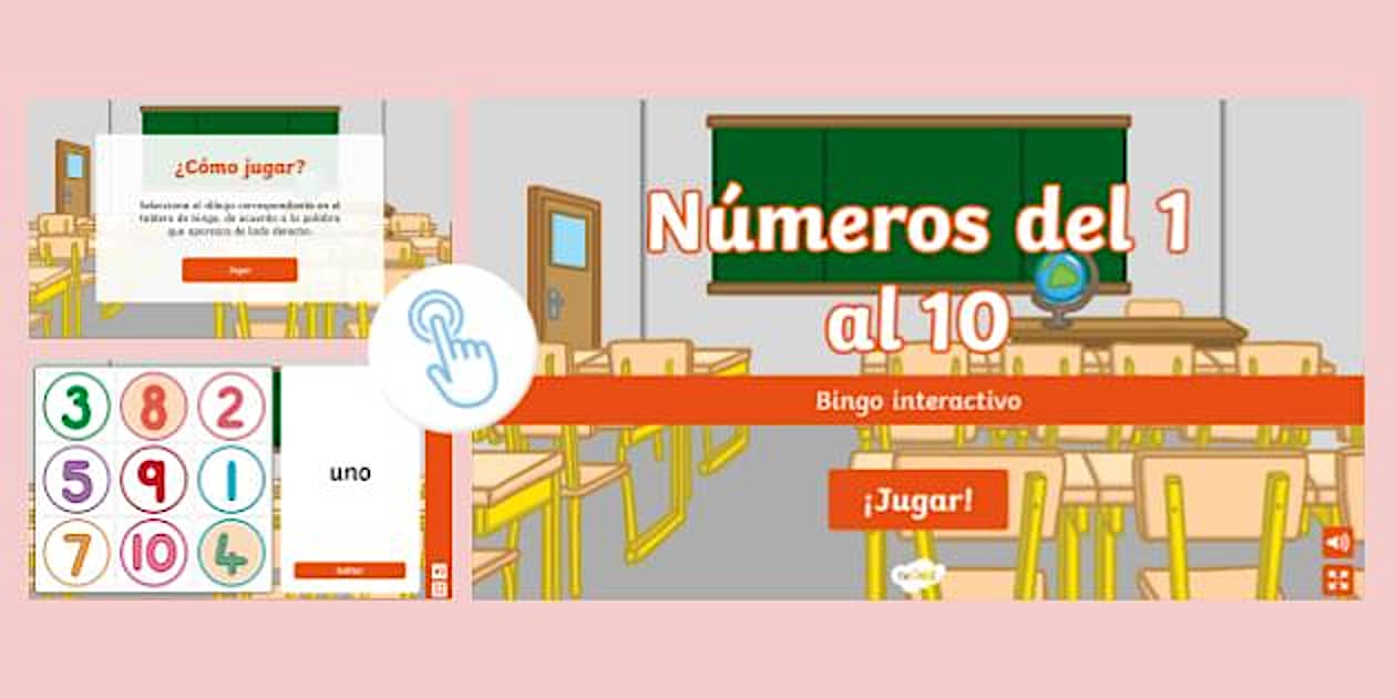 Bingo interactivo: Números del 1 al 10 - Twinkl