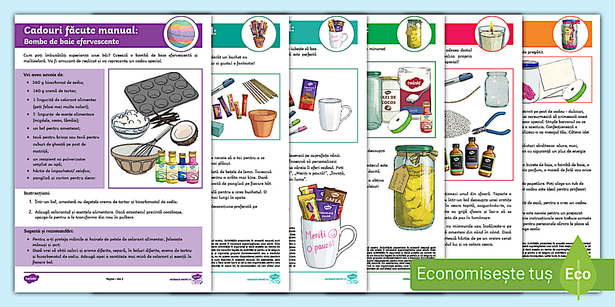 Cadouri făcute manual – Pachet cu activități practice