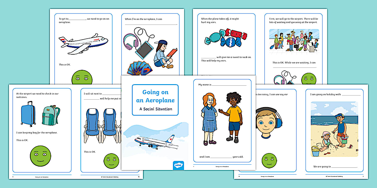 Editable Going on an Airplane Social Situation - Twinkl