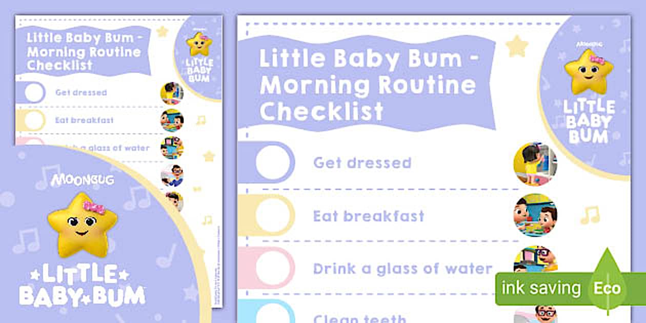 FREE! - Little Baby Bum: Morning Routine Checklist For Kids