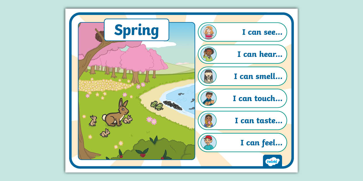 Spring Senses Display Poster - Twinkl Primary - Twinkl