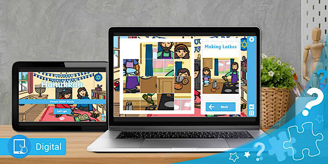 Interactive Hanukkah Picture Slider Puzzle Game | Twinkl Go!
