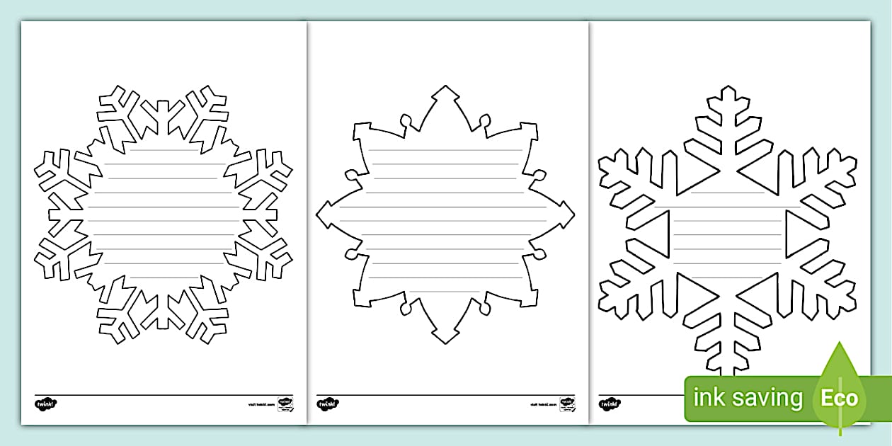 Snowflake Writing Template (professor feito) - Twinkl