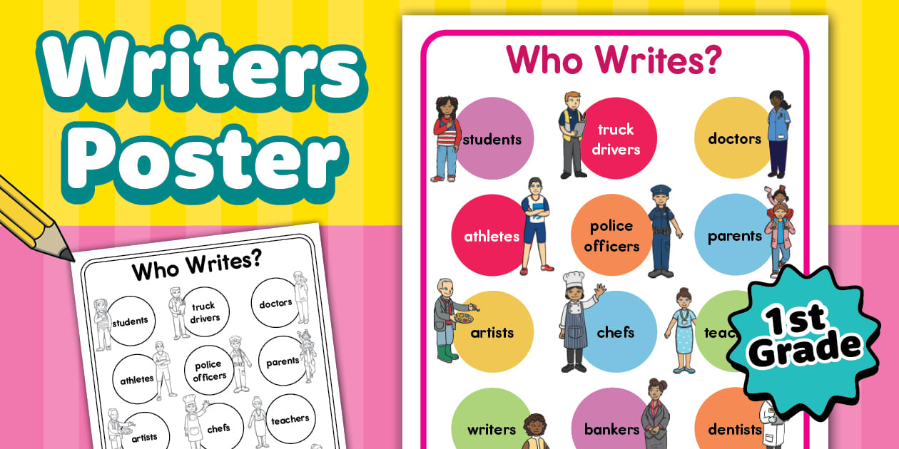 First Grade Who Writes Poster