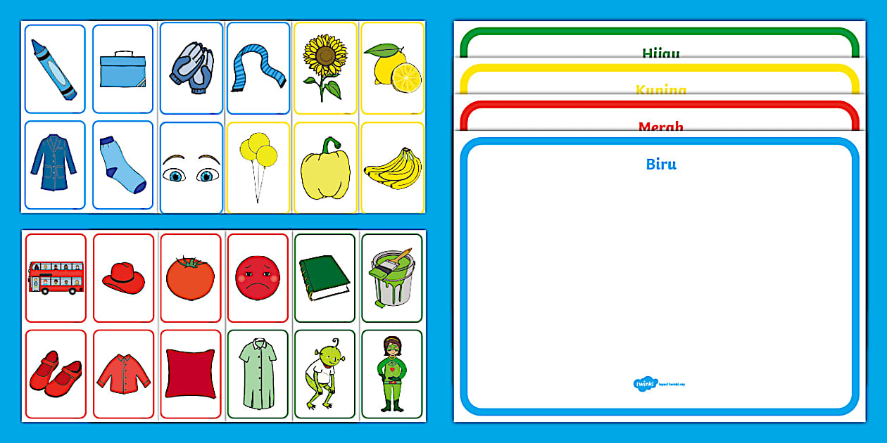 Aktiviti Asingkan Objek Mengikut Warna (teacher made)