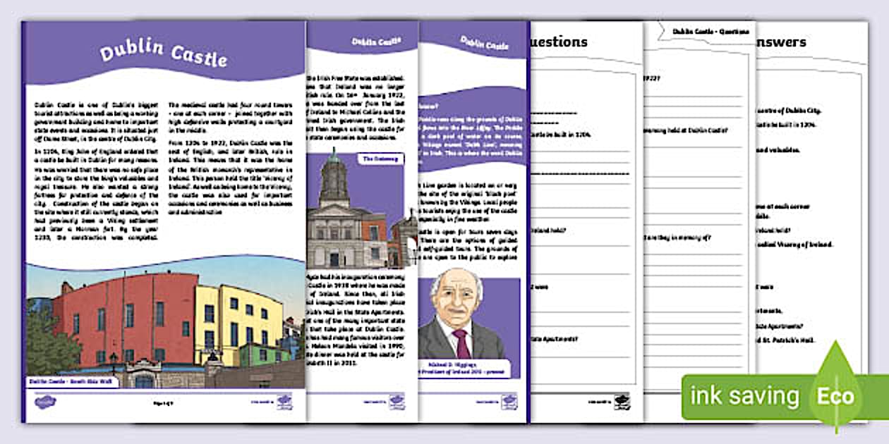 Dublin Castle Reading Comprehension - Twinkl