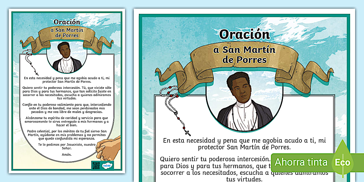 Póster: Oración a San Martín de Porres | Twinkl Perú