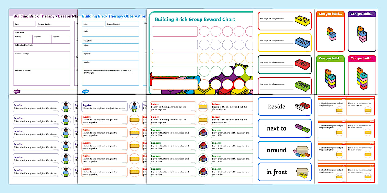 Building Brick Therapy Resource Pack (Teacher-Made) - Twinkl
