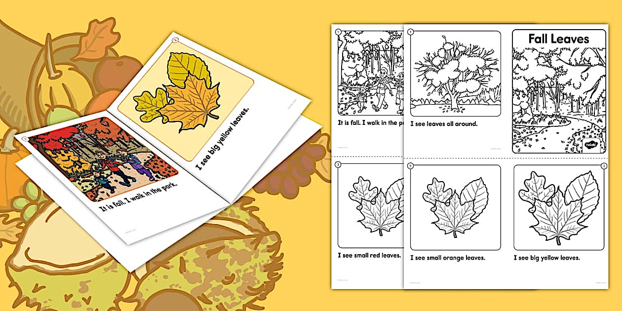 Fall Leaves Emergent Reader (teacher made) - Twinkl
