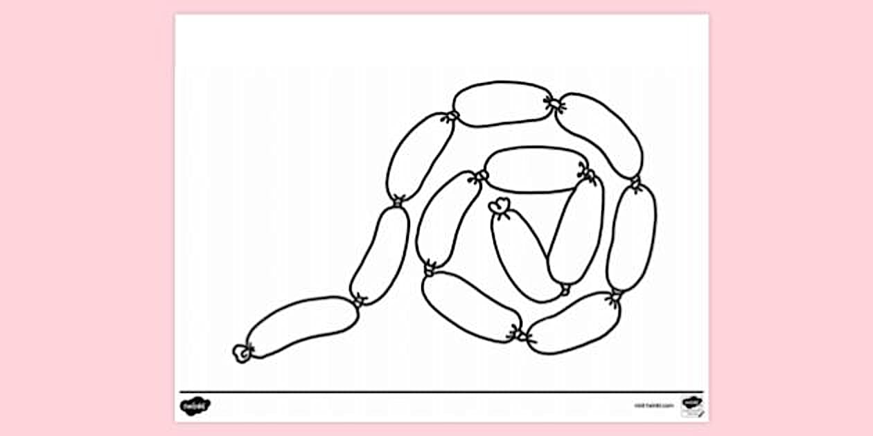 Food Sausages Colouring | Colouring Sheets (teacher made)