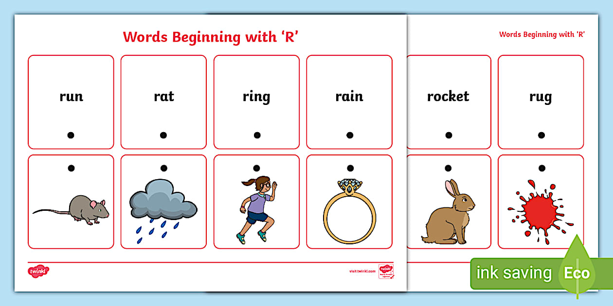 'R' Sound Thread Matching Activity (teacher made) - Twinkl