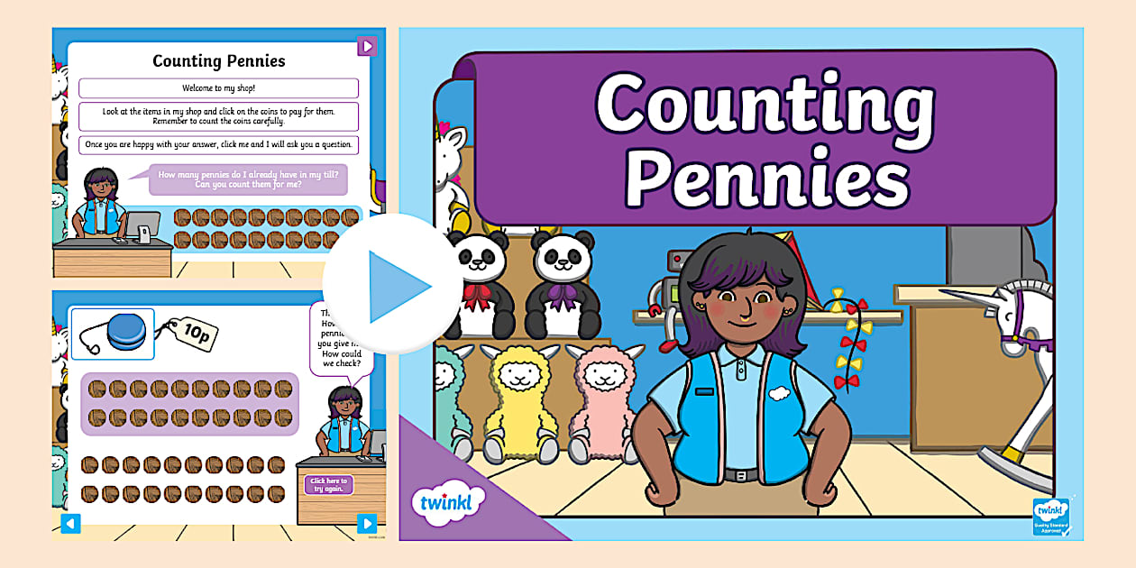 Counting Pennies PowerPoint | Counting Skills in Maths