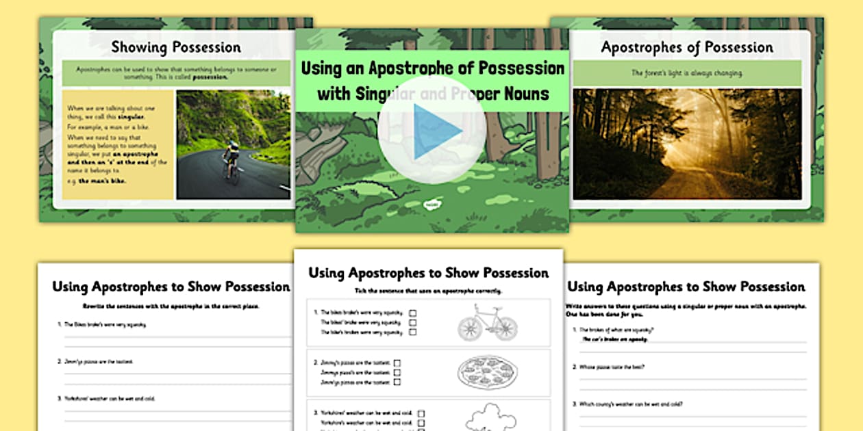 U+1F449 Using an Apostrophe for Possession Teaching Pack