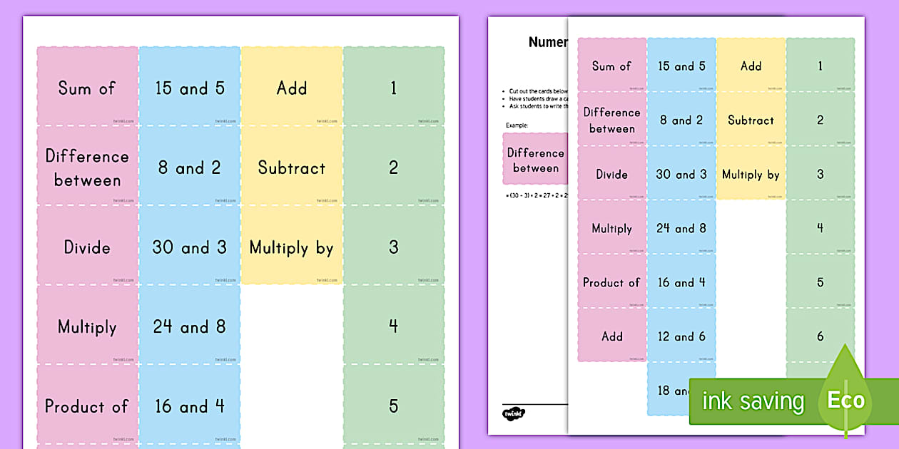 Numerical Expressions Word Cards - Twinkl