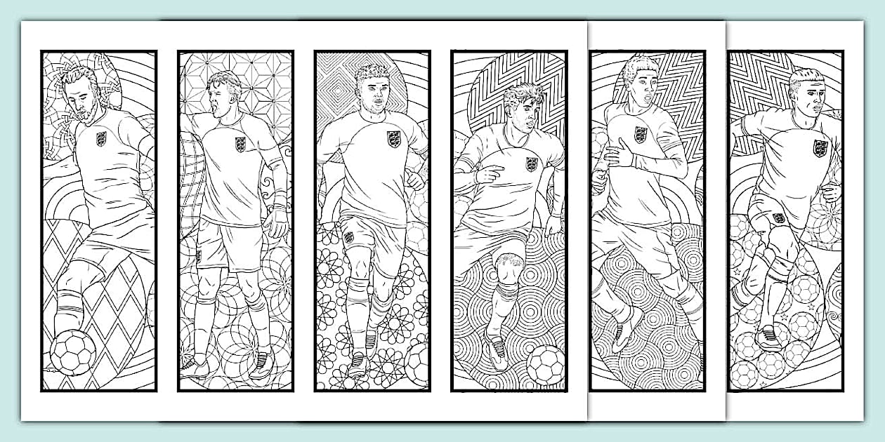 2024 Men’s Euros Colouring Bookmarks (Teacher-Made)