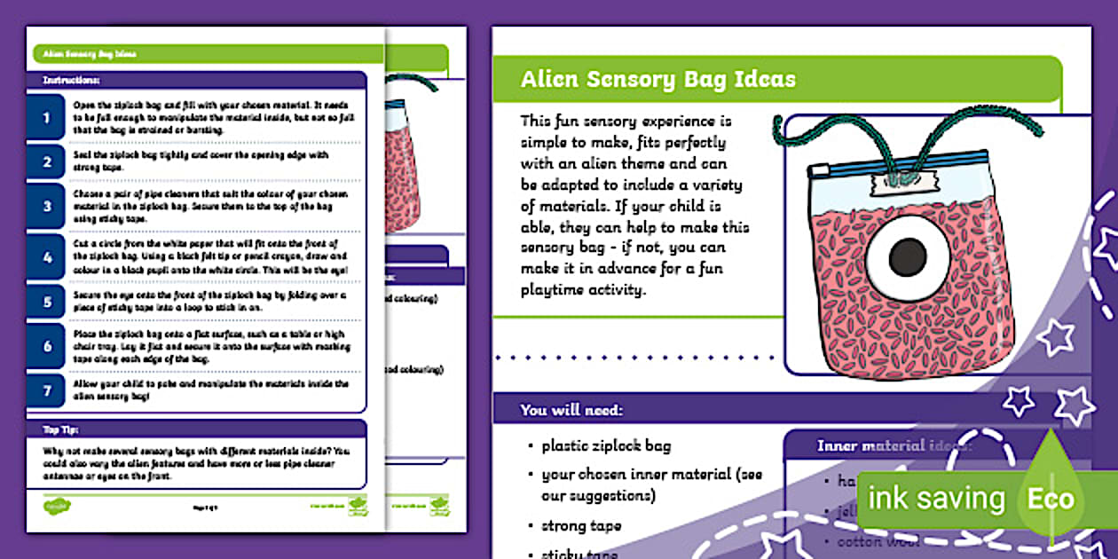 Alien Sensory Bag (teacher made) - Twinkl