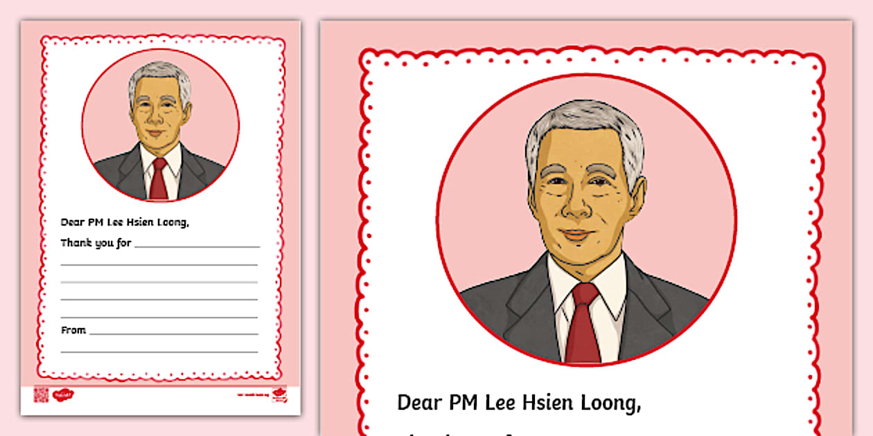 Singapore Thank You PM Lee Hsien Loong Letter Writing Template