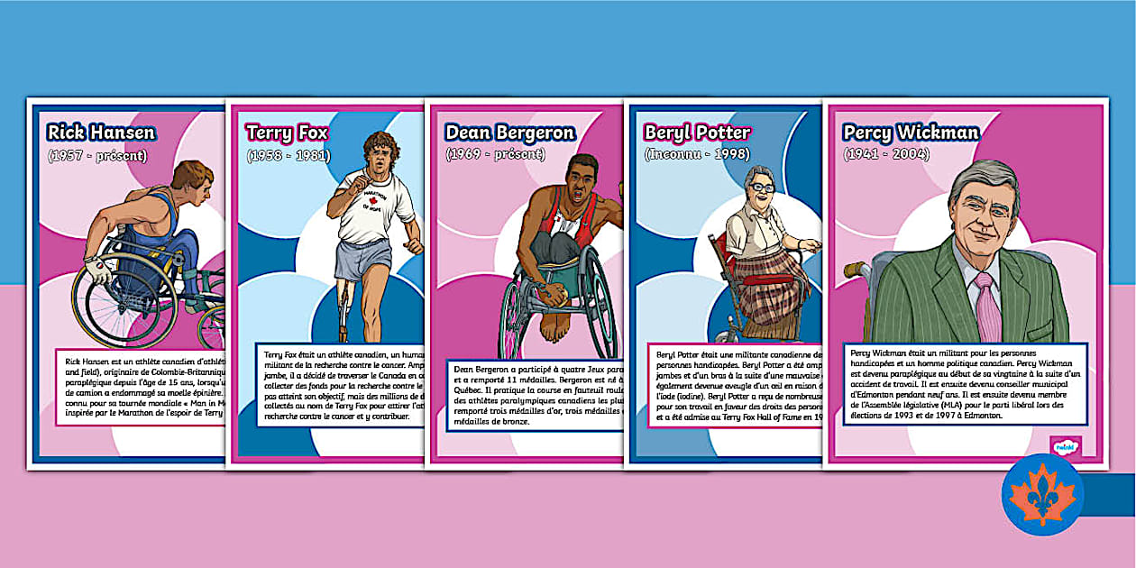 Remarkable Canadians with Disabilities Display Posters French