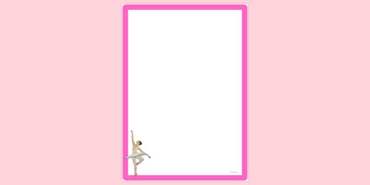 Simple Ballet Dancer Page Border | Page Borders | Twinkl