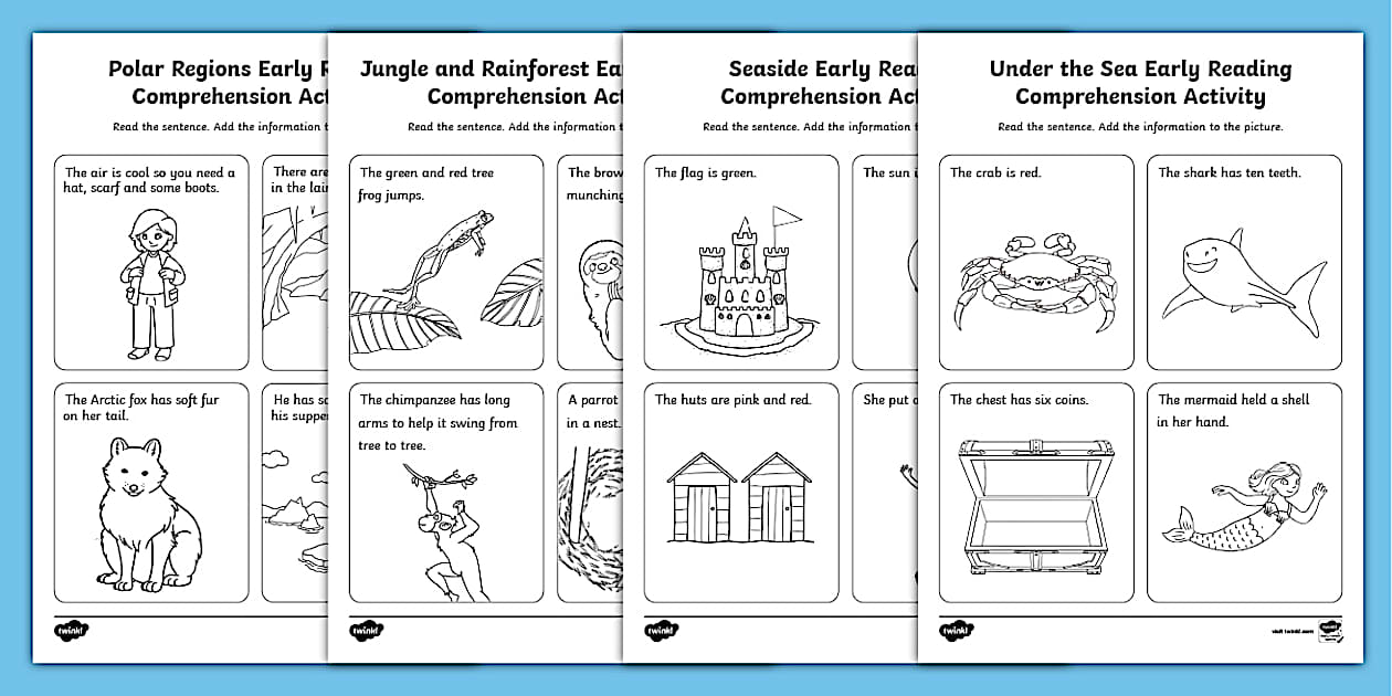 Phase 4 Early Reading Comprehensions: Places (teacher made)
