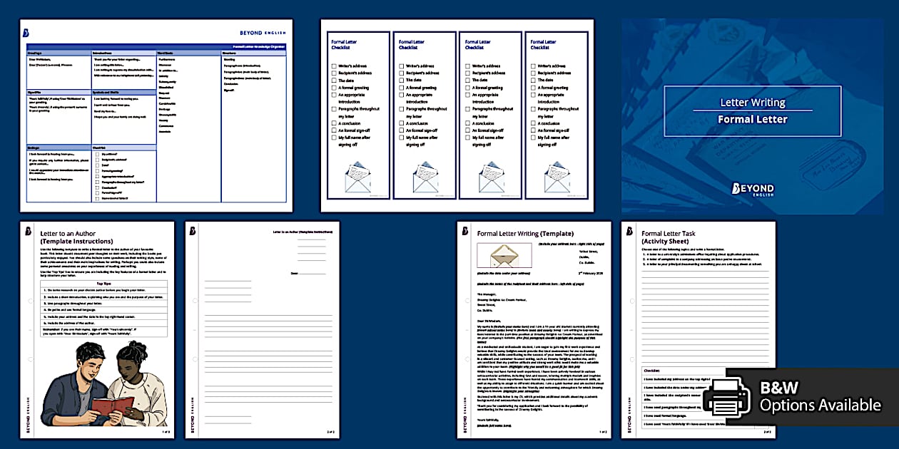 Formal Letters: Lesson Pack