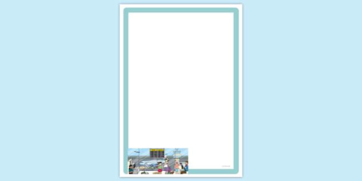 Simple Blank Airport Page Border | Twinkl Page Borders
