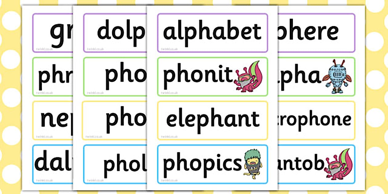 Downloadable ph Words Phonics Flashcards | Primary Resources