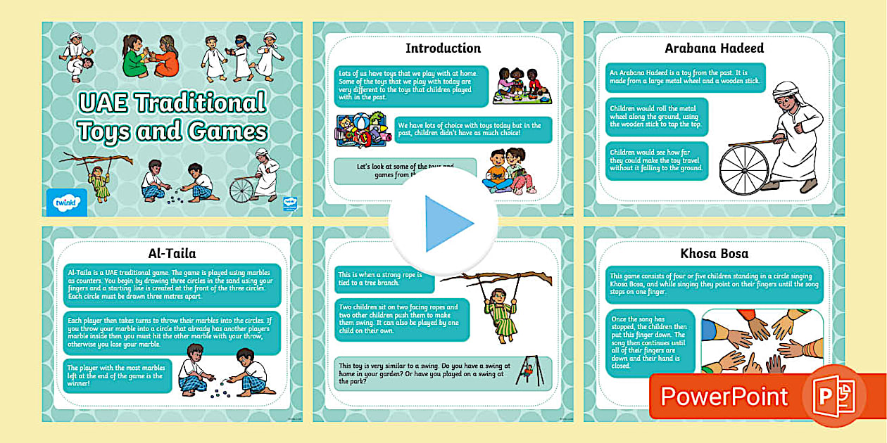 UAE Traditional Toys and Games Power Point - Twinkl