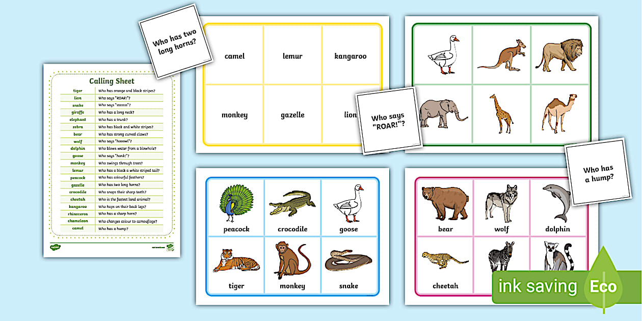 Who Wild Animals Lotto Bingo (teacher made) - Twinkl