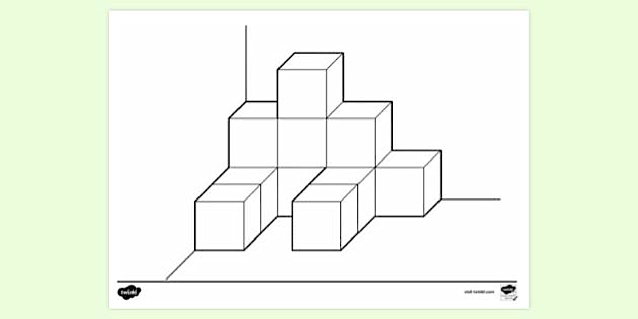 Shape Made of Blocks Colouring Sheet | Colouring Sheets