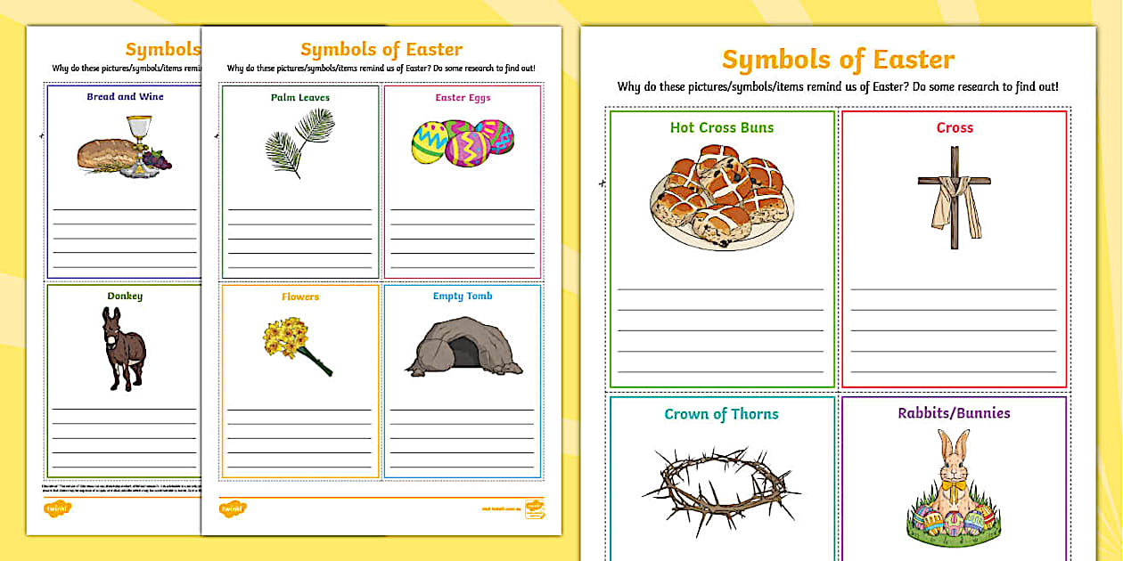 Symbols of Easter Research (teacher made) - Twinkl
