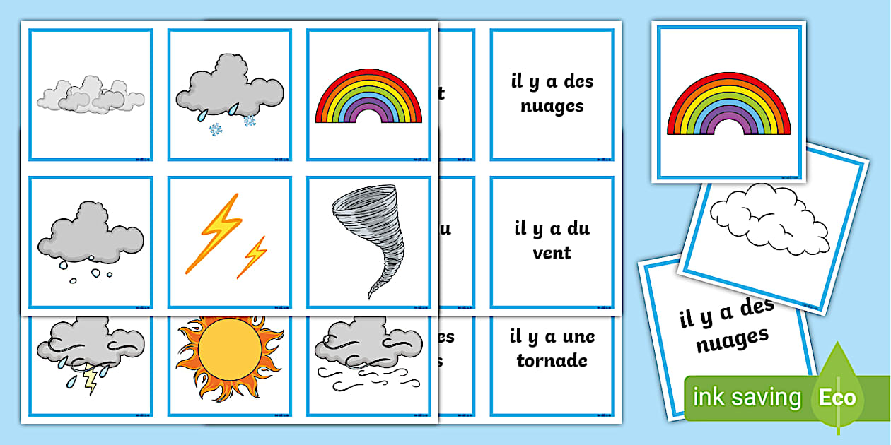 French Weather Words | Types of Weather French Snap Activity