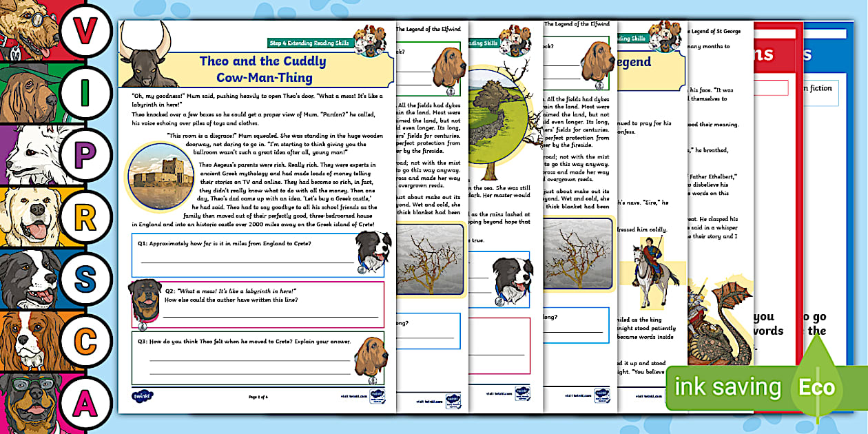KS2 Myths and Legends Focused Reading Skills Comprehension Pack