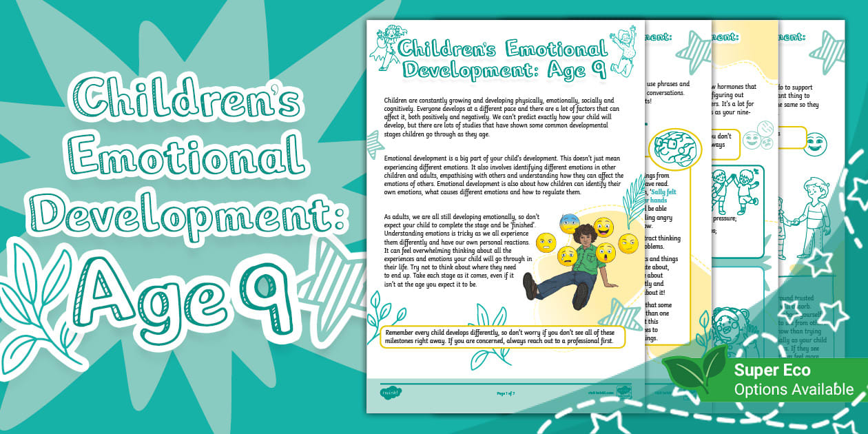 Children's Emotional Development: Age 9 (Teacher-Made)
