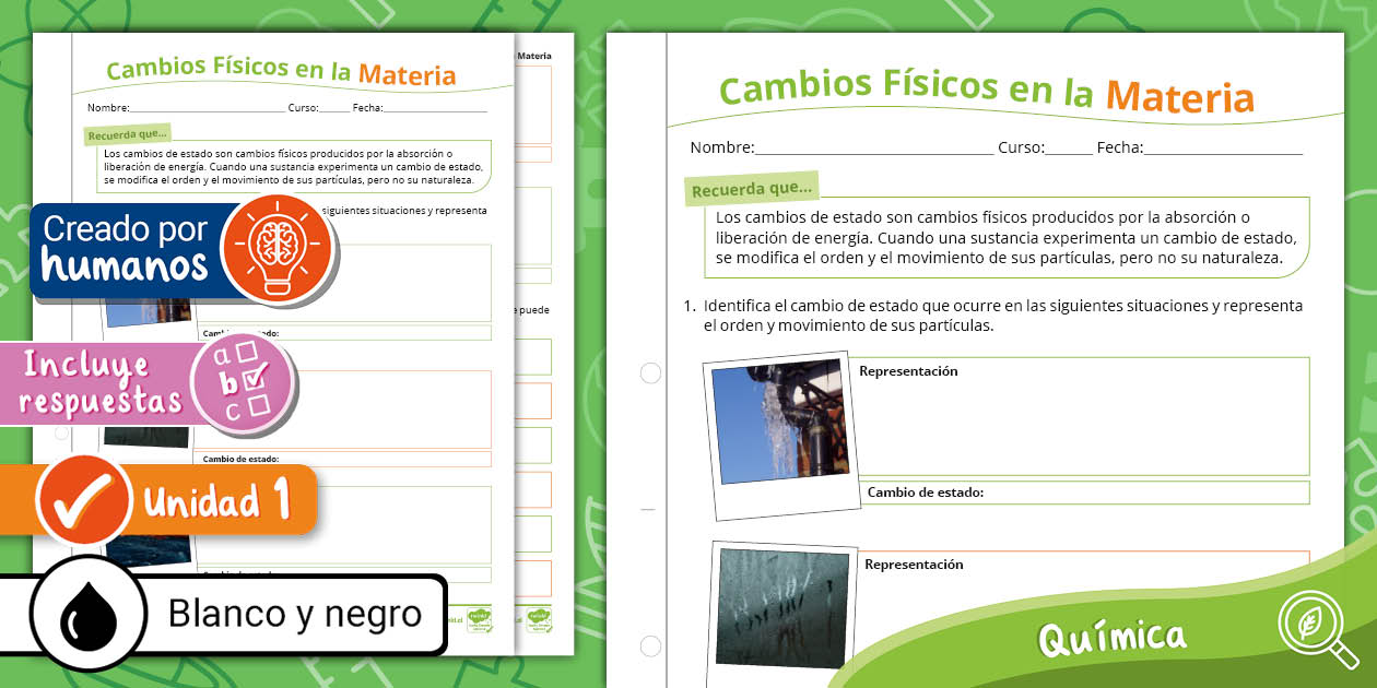 ciencias naturales | Química | 7º | cambio físico | unidad 1
