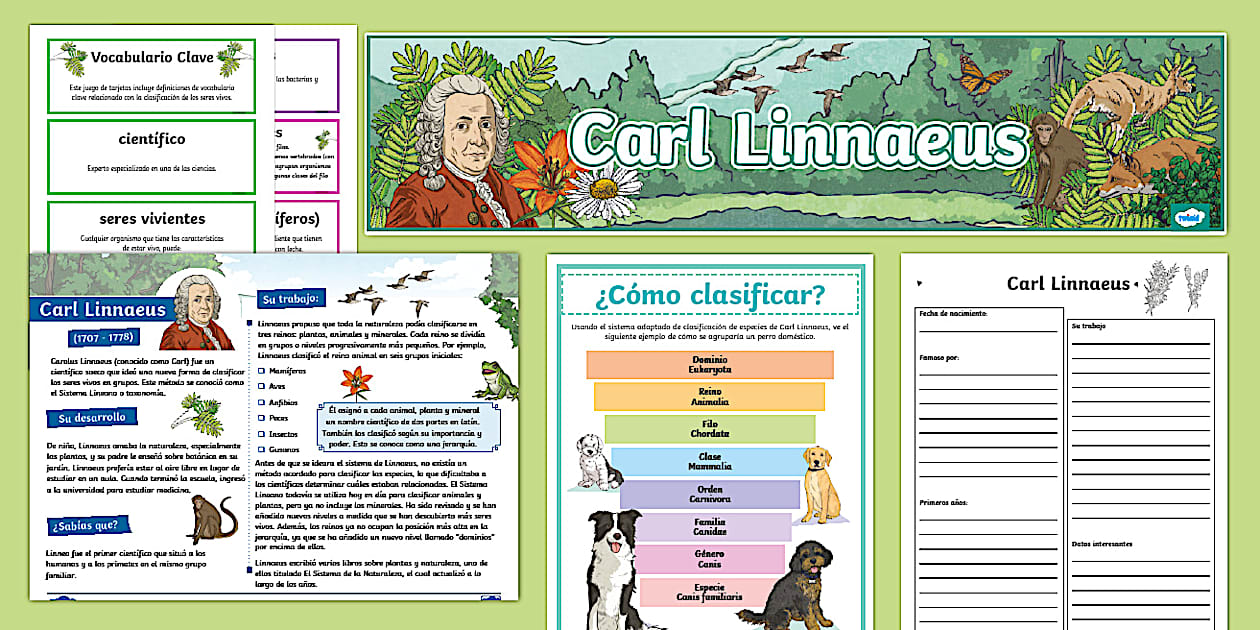 Pack Carl Linnaeus - Biología escolar - Twinkl Colombia