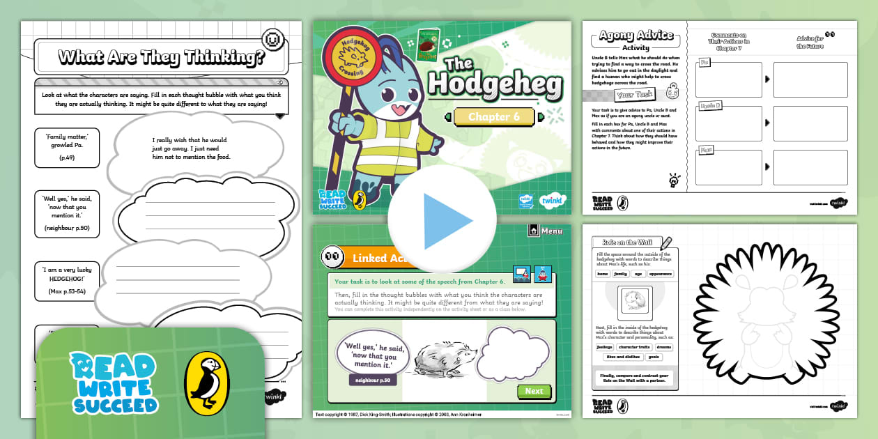 FREE! - The Hodgeheg Whole-Class Guided Reading Unit Pack [LKS2]