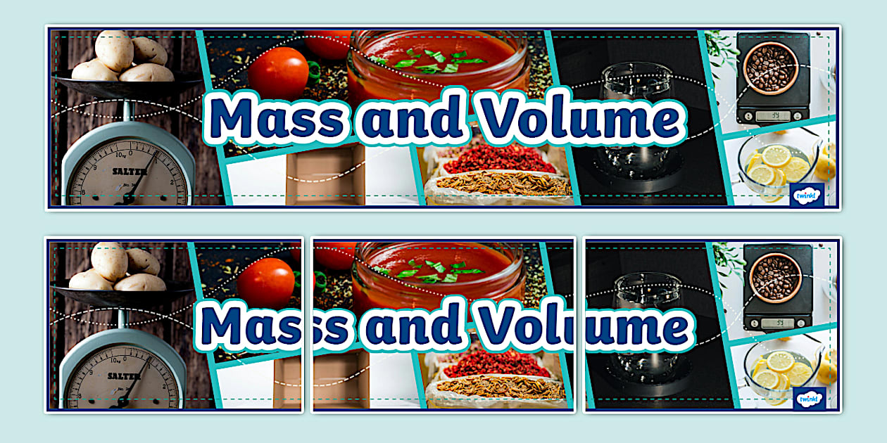 👉 Mass and Volume Photo Display Banner (teacher made)