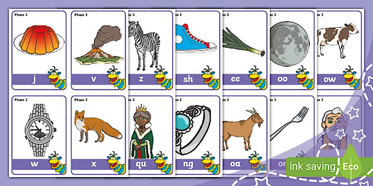 Felix's Phase 3 Phonics Flashcards (teacher made) - Twinkl