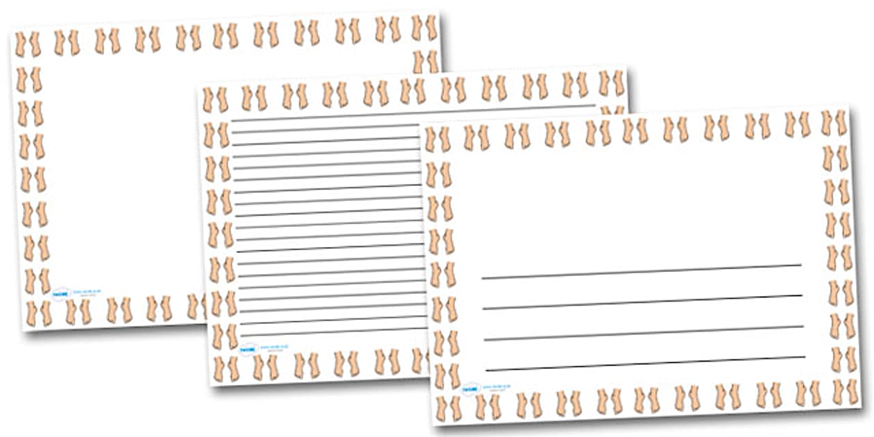 Editable Feet Landscape Page Borders (teacher made) - Twinkl