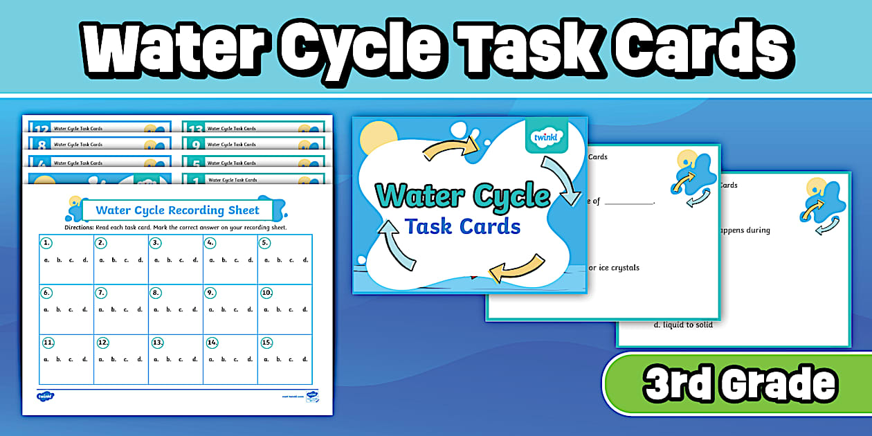 Third Grade Water Cycle Task Cards