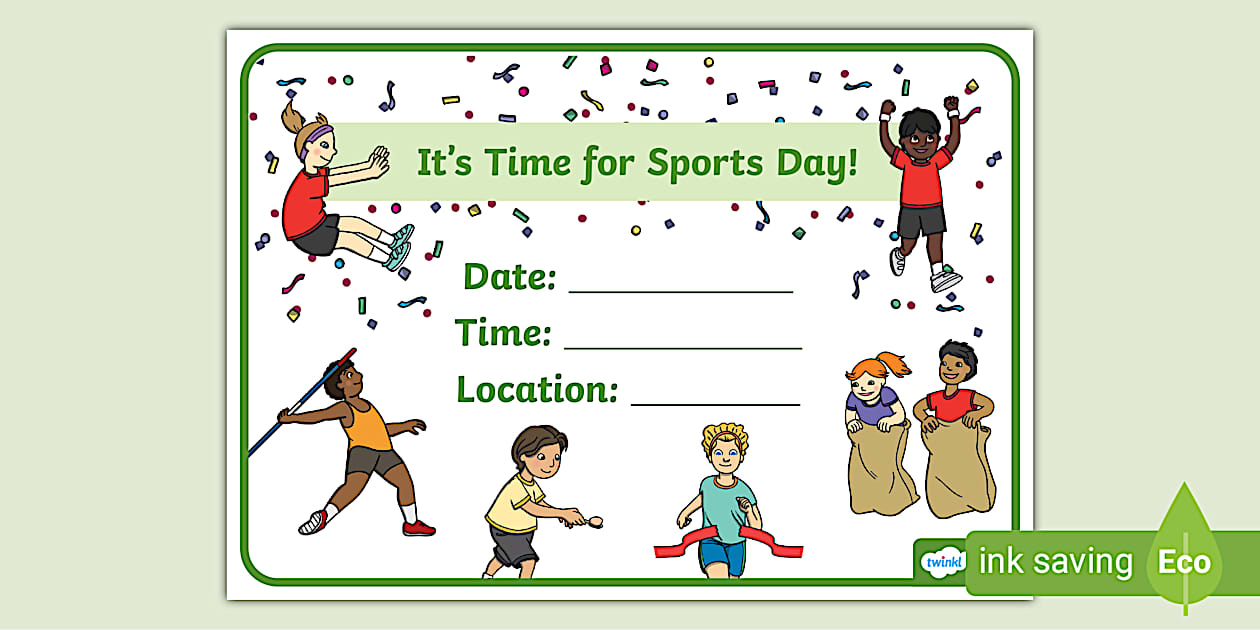 Sports Day Poster (teacher made) - Twinkl